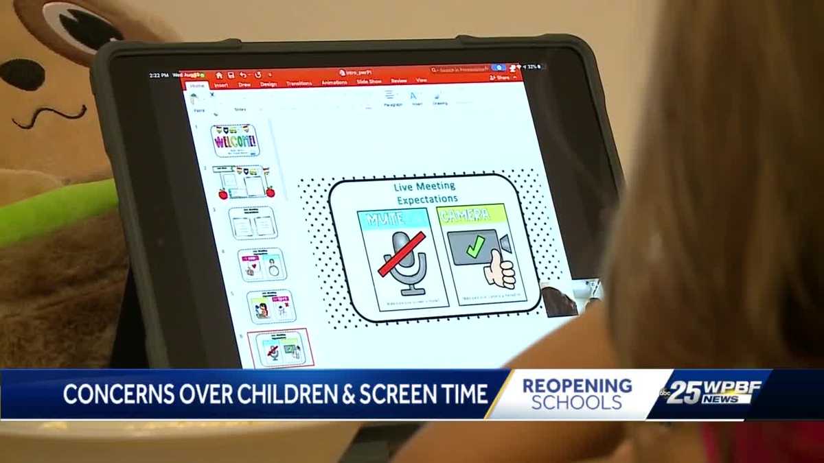 Screen time concerns during virtual learning