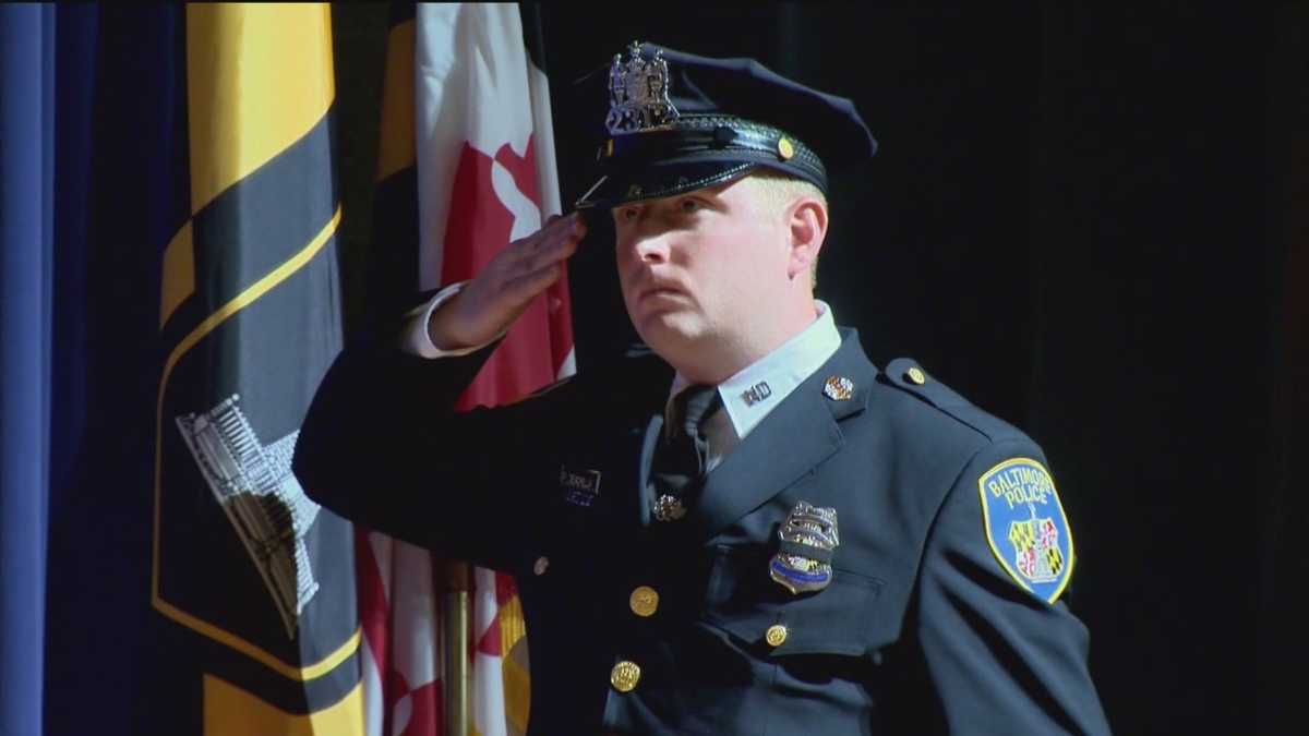 New Baltimore police officer honors late father