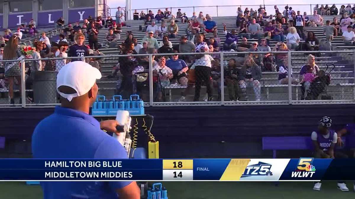 Hamilton Big Blue 18, Middletown Middies 14