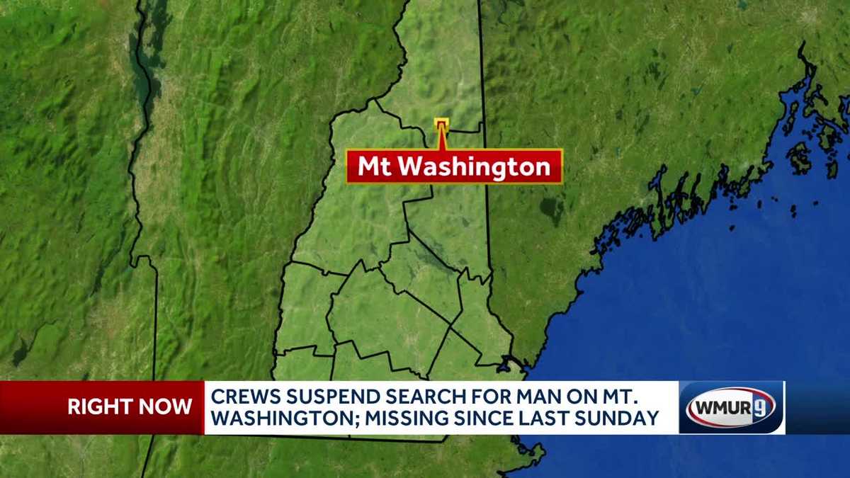 Crews suspend search for man missing since last Sunday on Mt. Washington Crews suspend search for man missing since last Sunday on Mt. Washington