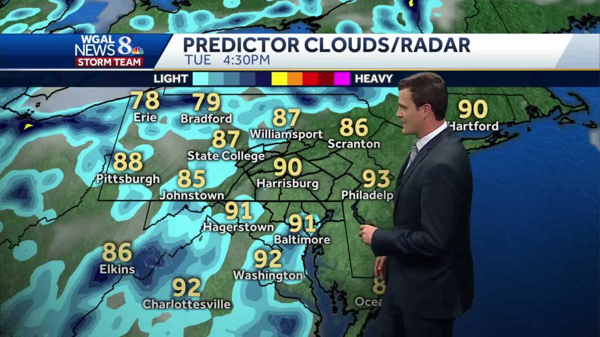 Warm Sunday, then turning hot and humid