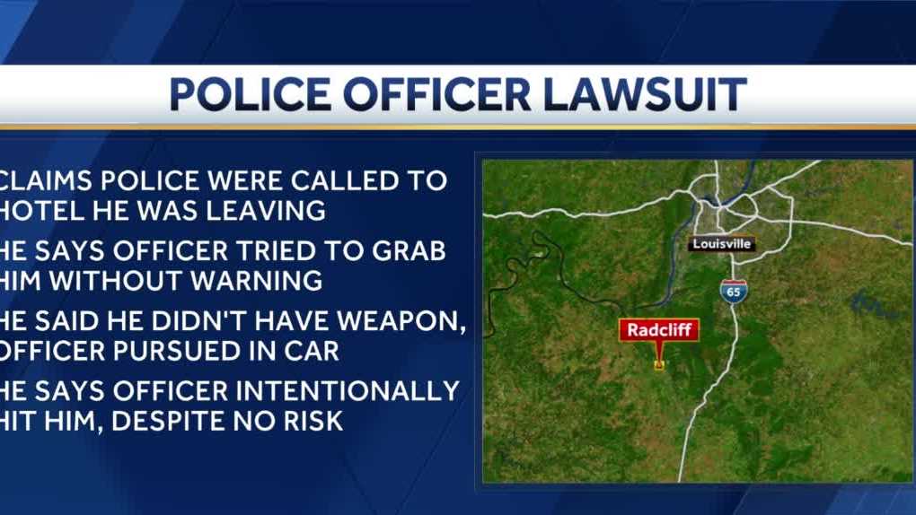 Radcliff man files federal lawsuit against policeman he says ran over him