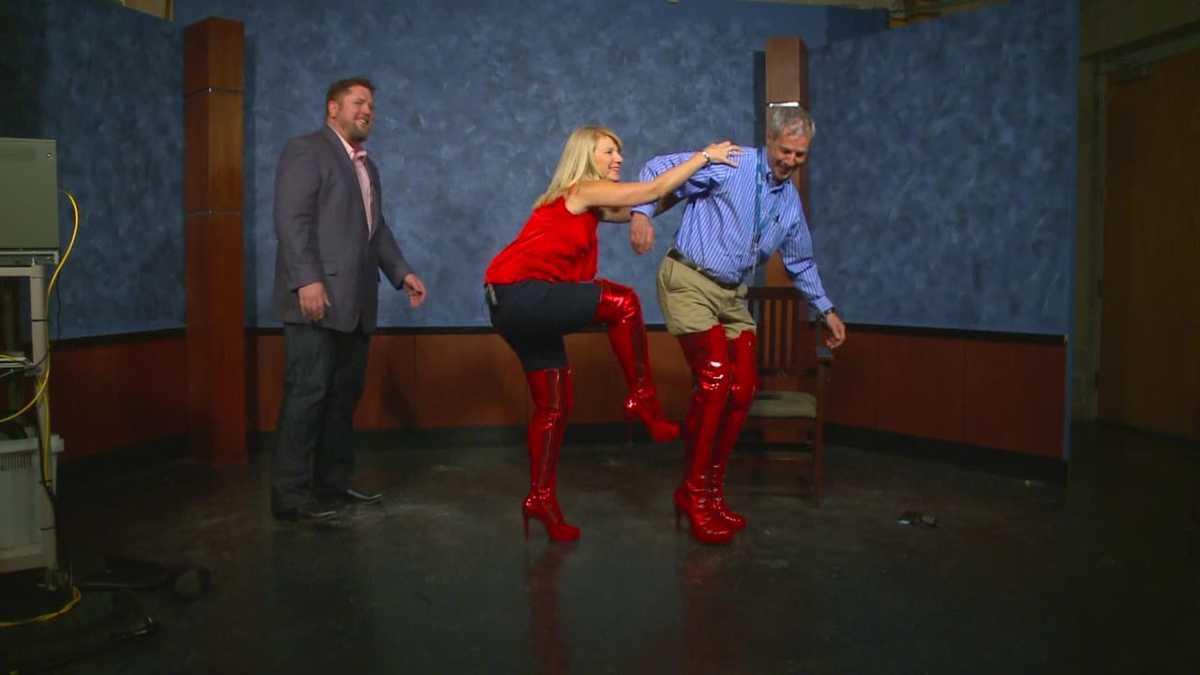 KCCI's Cynthia Fodor tries out Kinky Boots
