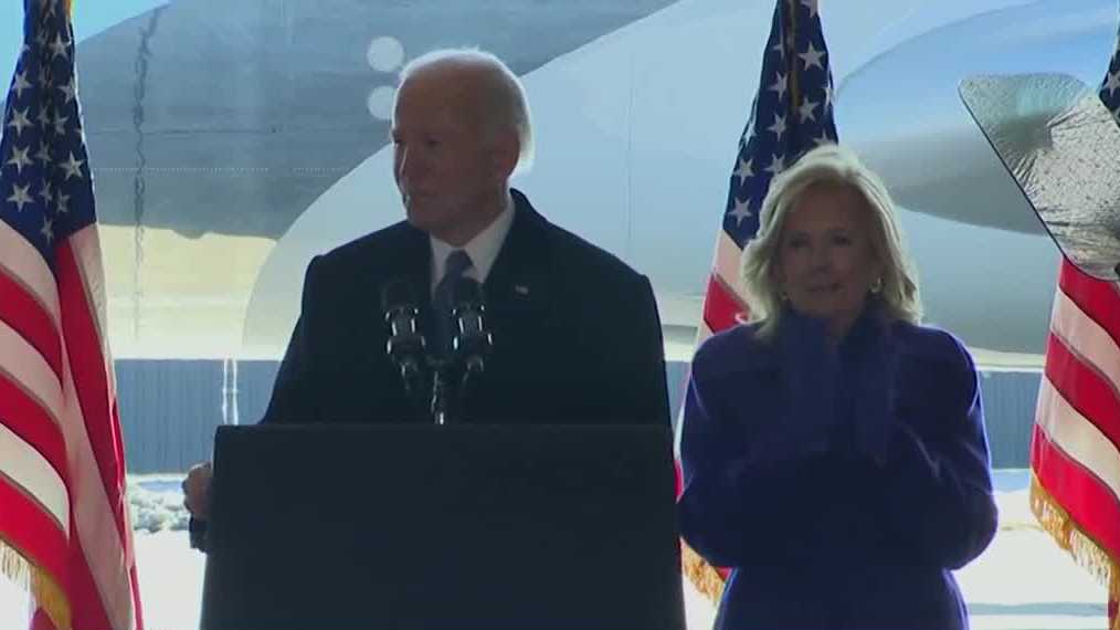 Joe Biden says goodbye to White House staff