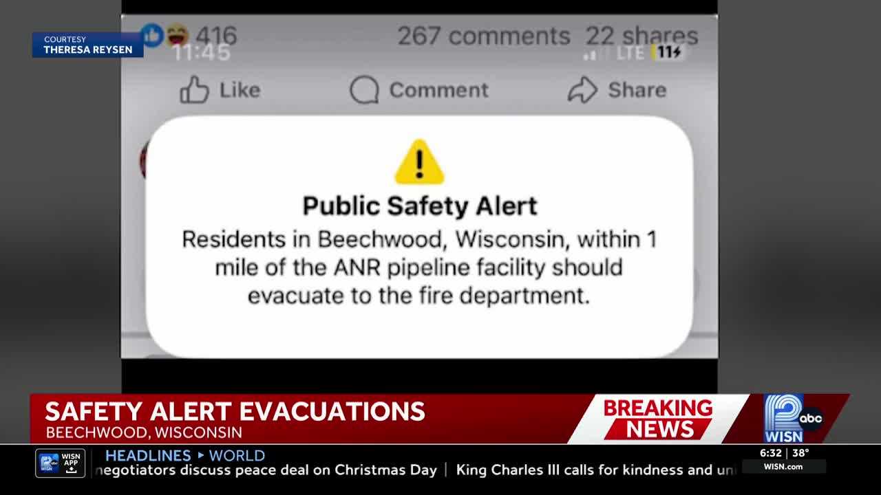 Evacuation orders lifted after gas leak scare in Sheboygan County - WISN
