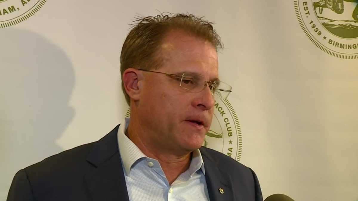 Auburn coach Gus Malzahn talks game week during visit to Birmingham