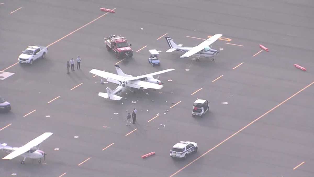 2 planes damaged after apparent collision at Orlando Executive Airport