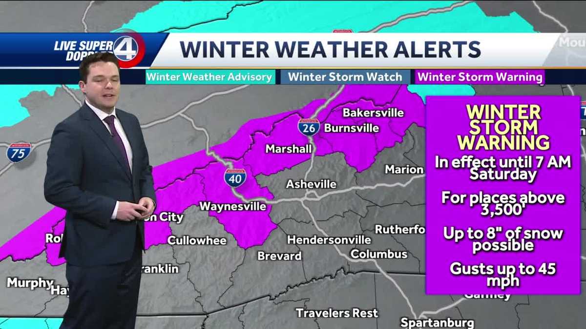 South Carolina: Wintery weekend lows, then rain returns
