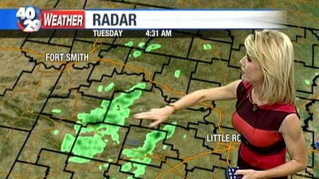 Meteorologist Laura Huckabee is tracking rain as it moves into our area