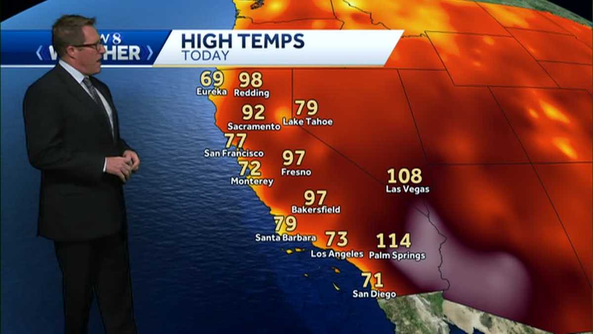 Seasonable on the coast with cooler temps inland