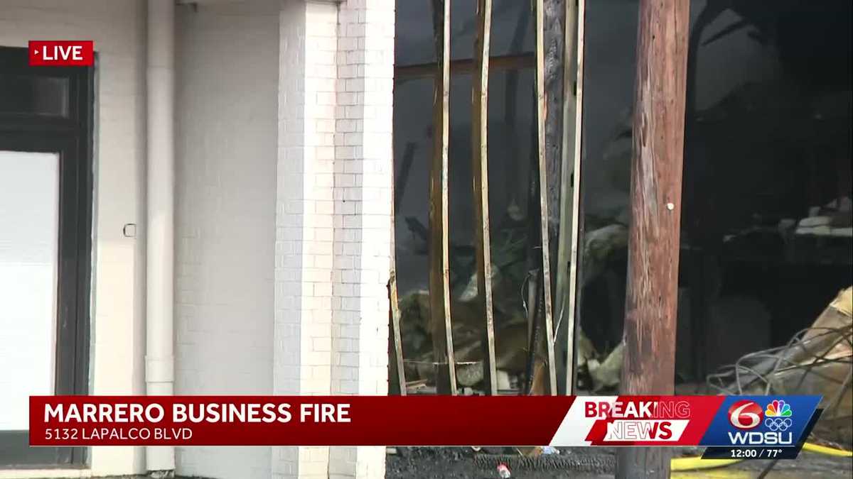 Crews say Marrero business fire is under control