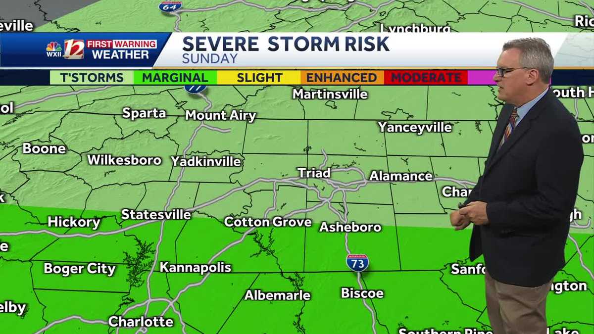 WATCH: Sunday storms may include scattered severe
