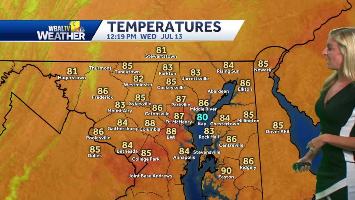 Humidity levels begin to drop over the next couple days