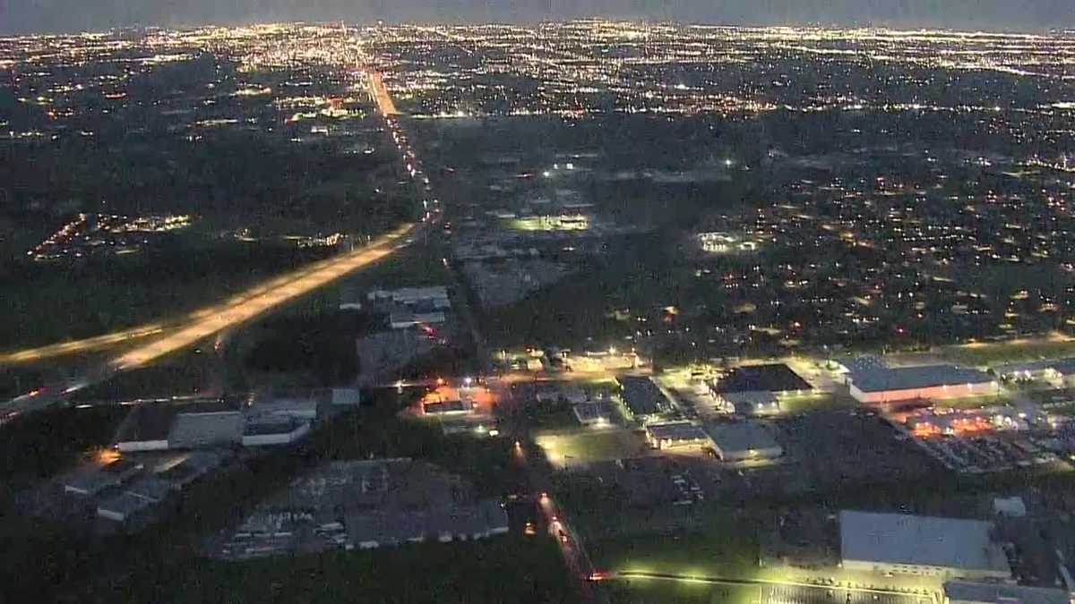 Sky 5 shows aerial view of Oklahoma City power outages