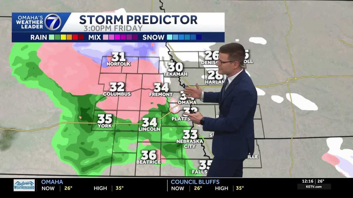 Omaha afternoon weather forecast for Thursday, January 1