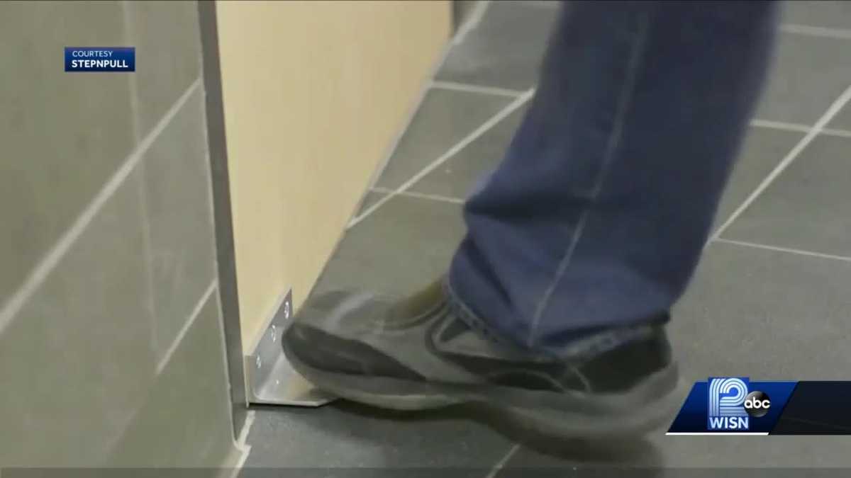 New normal: Opening bathroom doors without using your hands