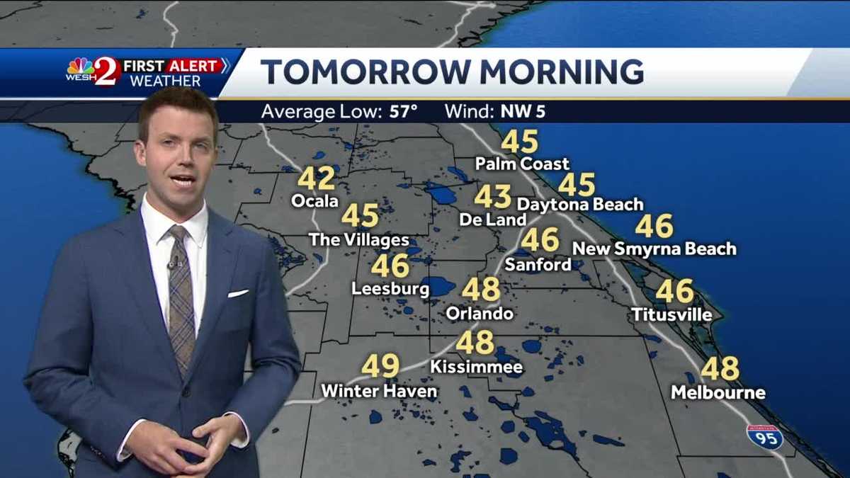 Chilly start on Monday