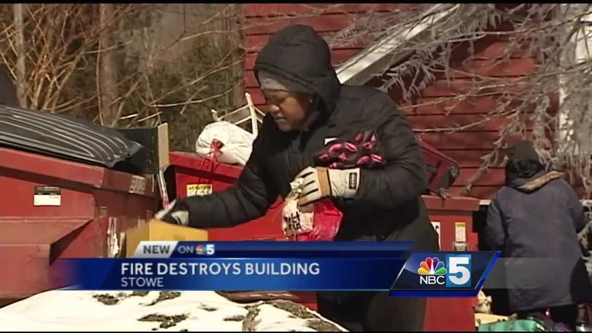 Tenants return to gather belongings after Stowe fire