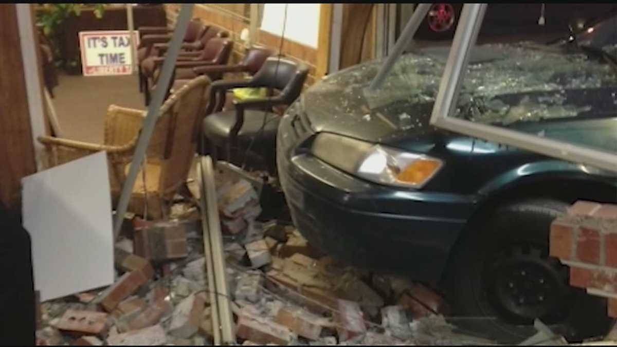 Car crashes into building
