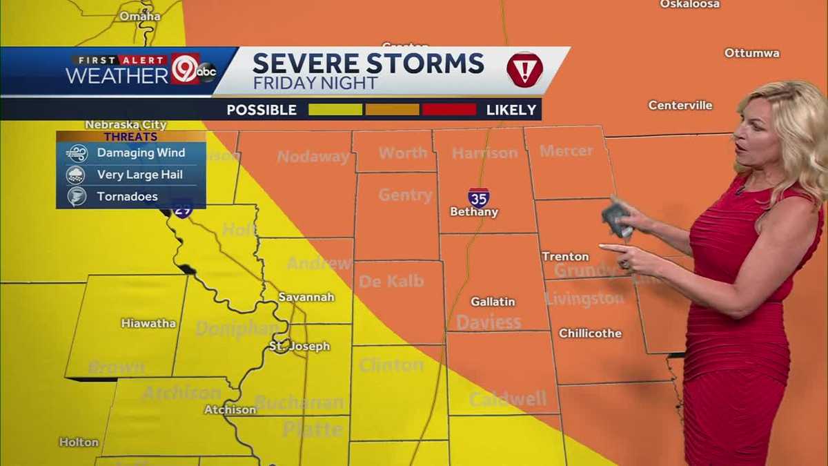 KANSAS CITY WEATHER: Severe thunderstorms possible Friday night, Saturday