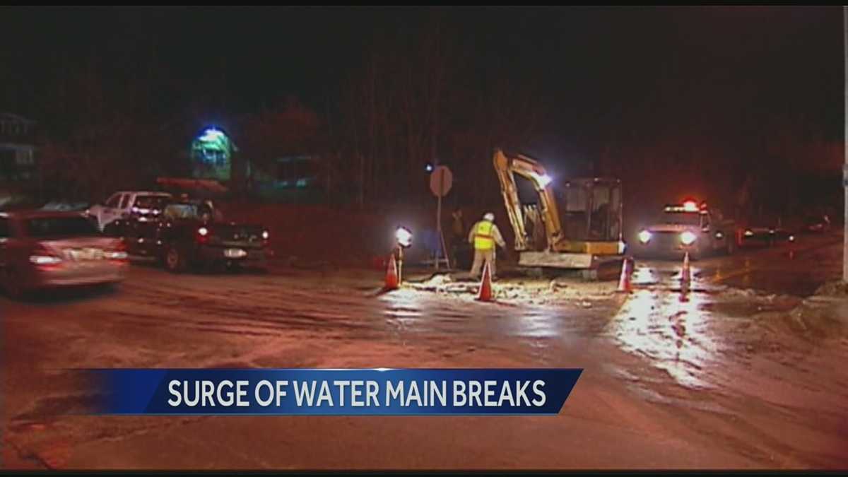 Water service crews dealing with multiple water main breaks