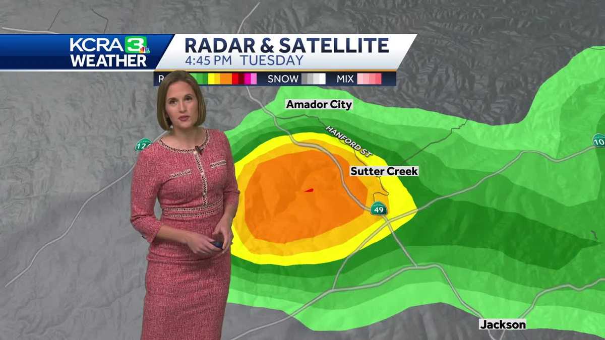 Pea-sized hail forecast for parts of Amador County