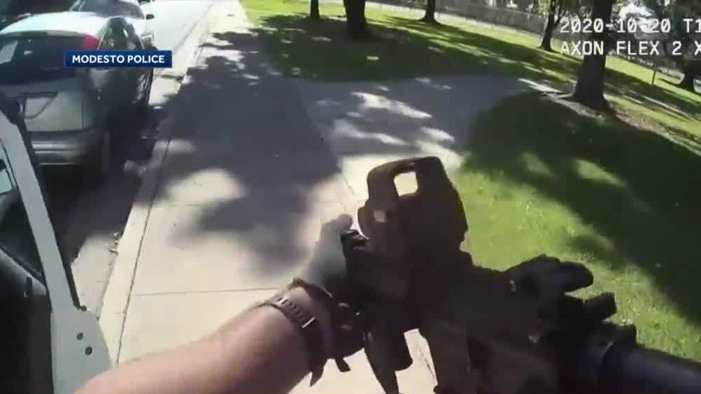 Modesto Pd Releases Body Cam Video Of Homicide Suspect Shot By Officers
