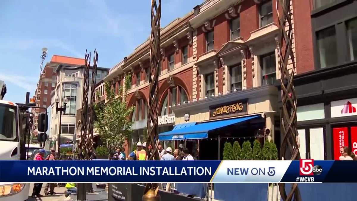 Boston Marathon bombing memorial being installed