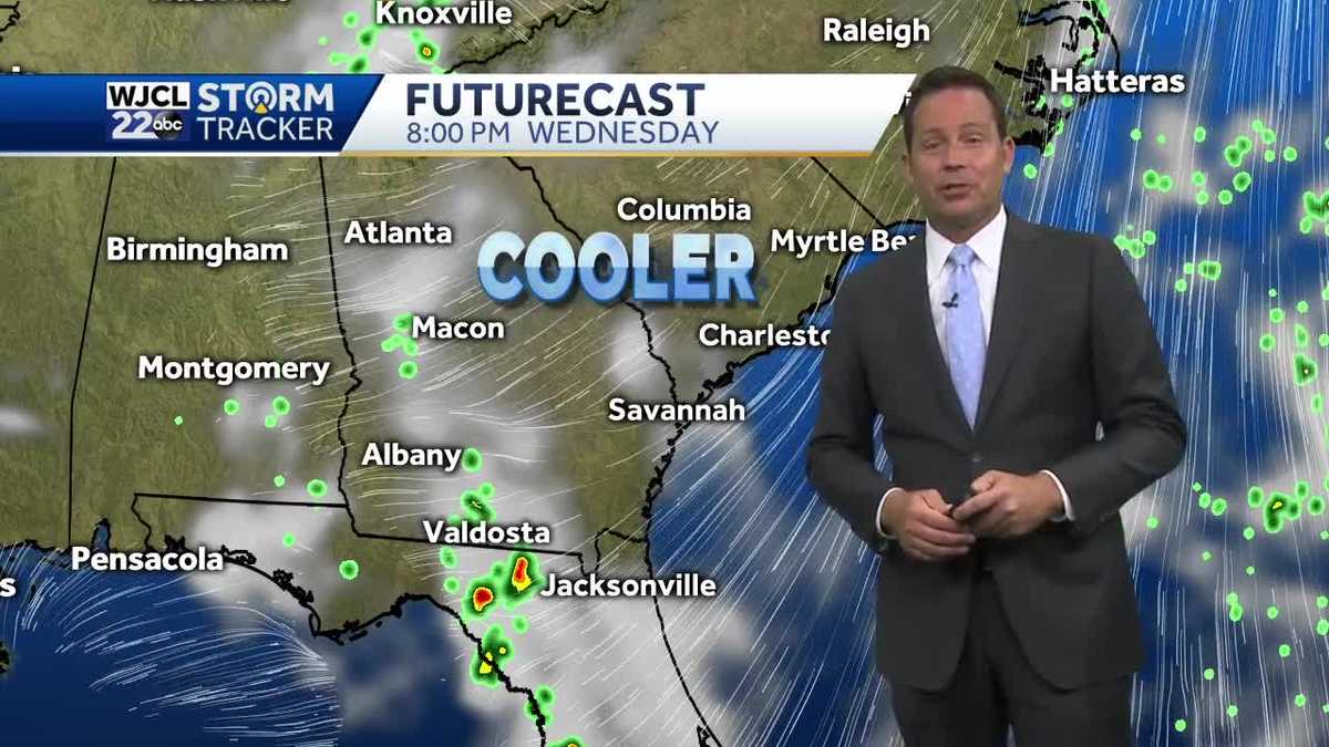 Cold front arrives Wednesday, a touch of fall to follow