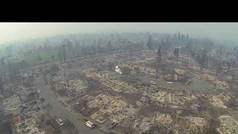 Drone Captures Devastating Impact of Wildfires on Santa Rosa