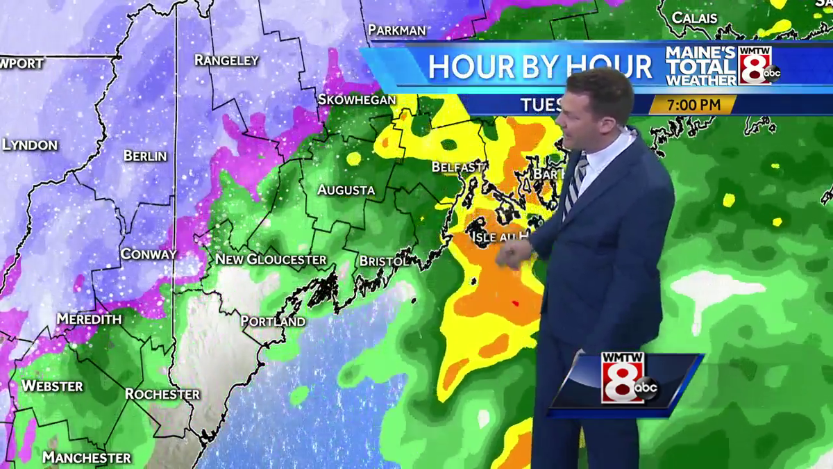 Snow changing over to rain