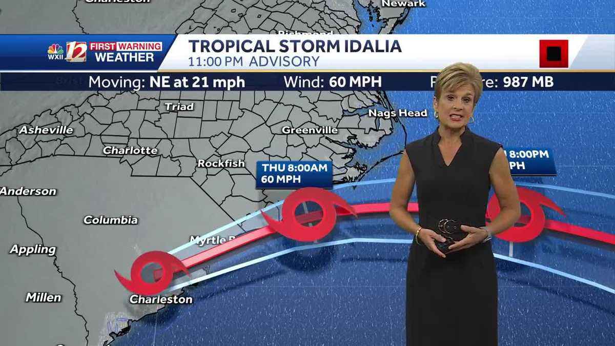 WATCH: Tracking Idalia along the Carolina coast