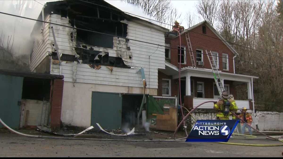 Flames rip through Jeannette home