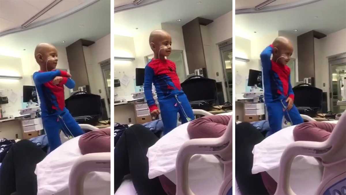 Viral video: 5-year-old boy dances through cancer treatment with ...