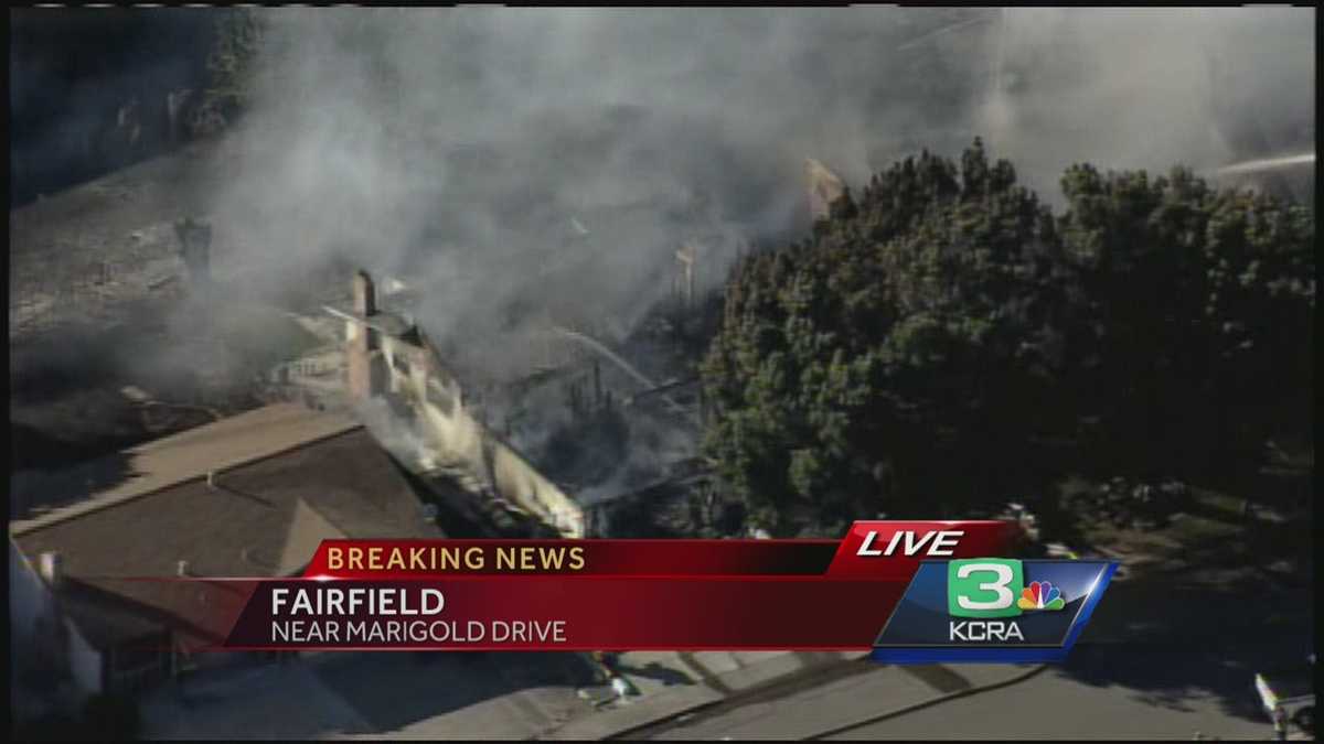 Fairfield fire burns close to I-80, slows traffic