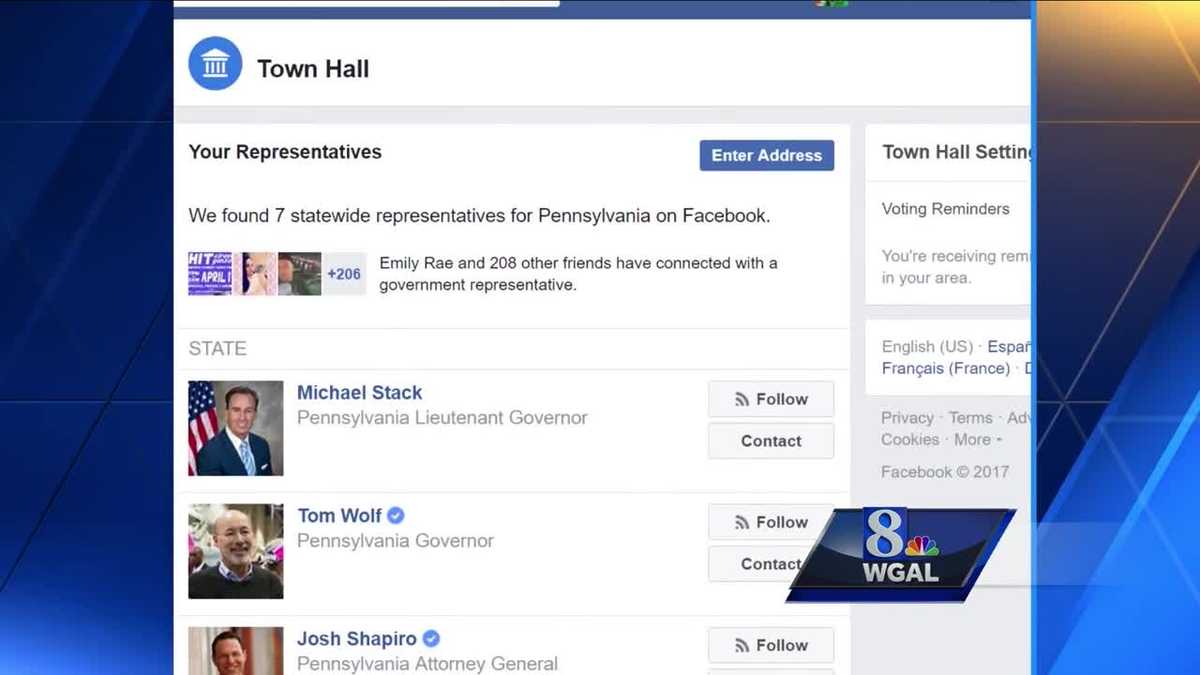 Facebook's 'Town Hall' allows you to connect with lawmakers in a few clicks