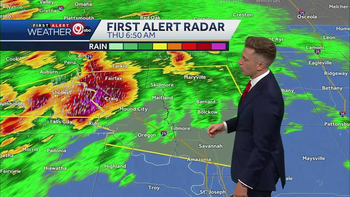 Severe storms north of Kansas City on radar, excessive heat Fourth of July