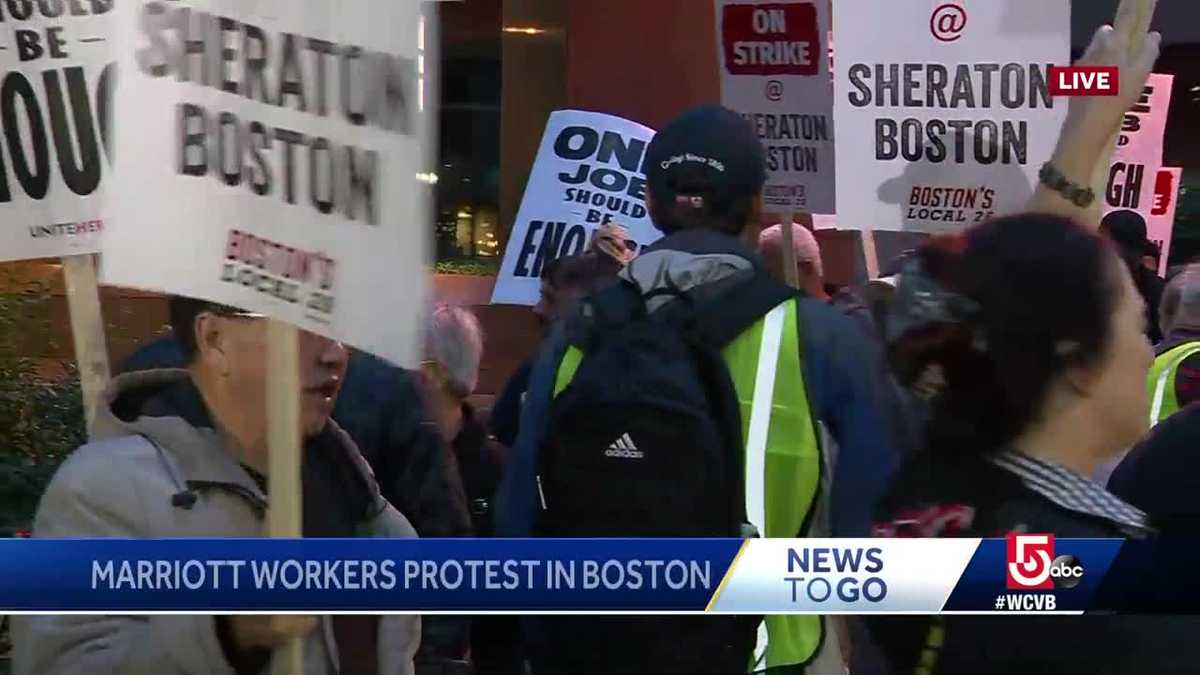 Hundreds of hotel workers on strike in Boston