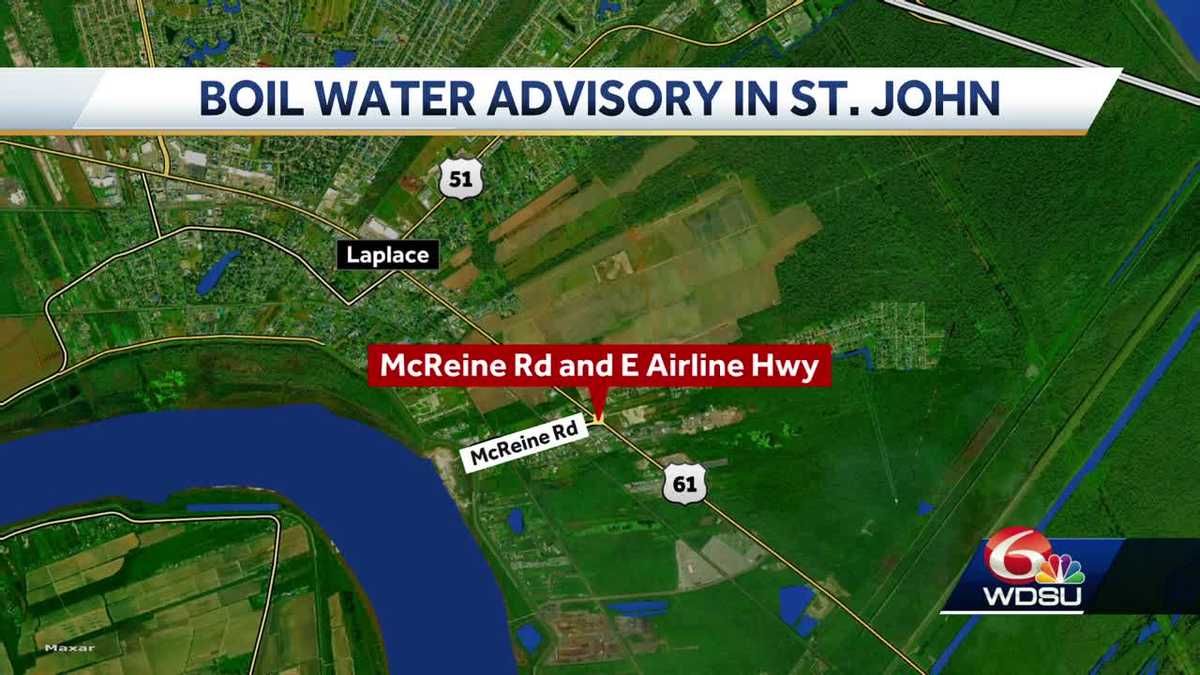 Boil water advisory issued for parts of St. John the Baptist Parish