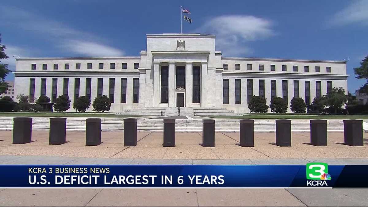 Business News: US monthly budget deficit largest in 6 years