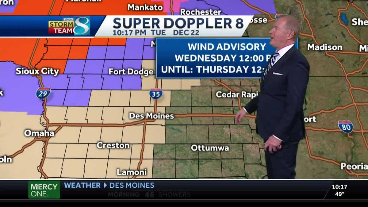 Wind advisory issued for Wednesday