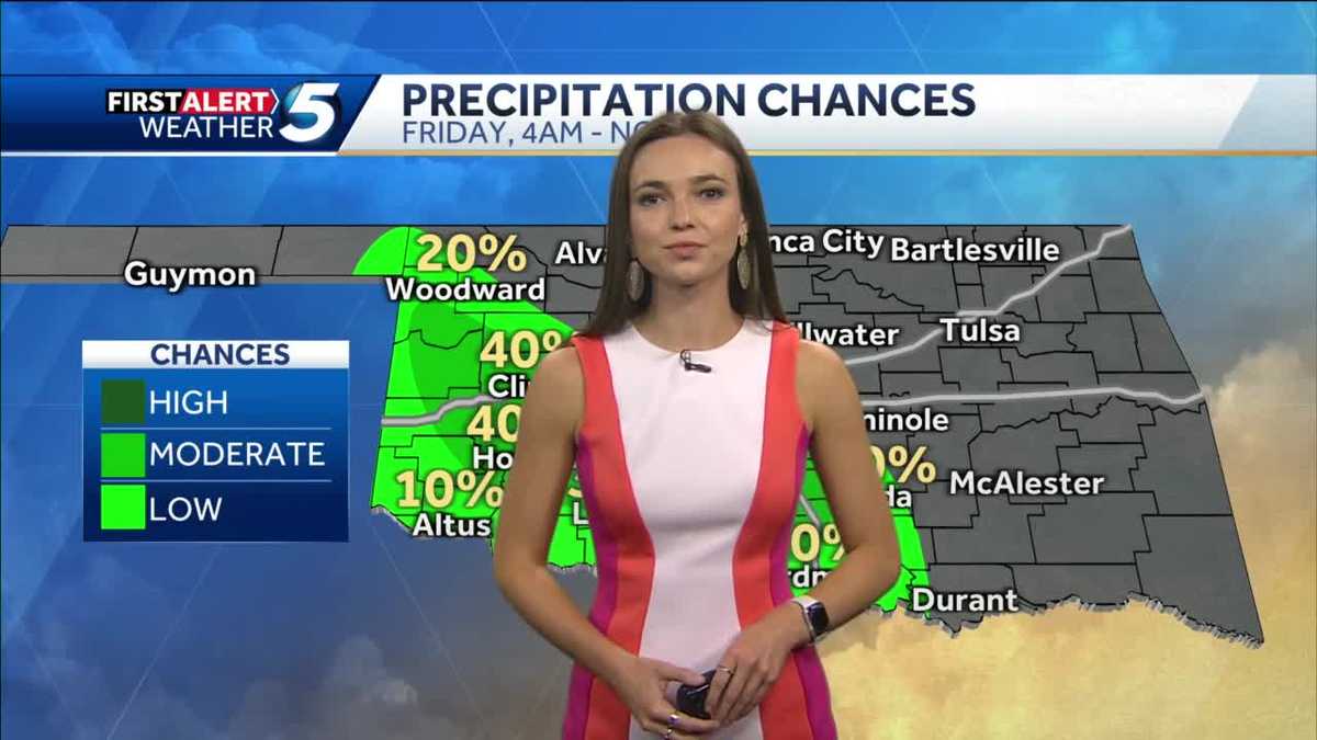 TIMELINE: Storms with hail risk coming into Oklahoma early Friday