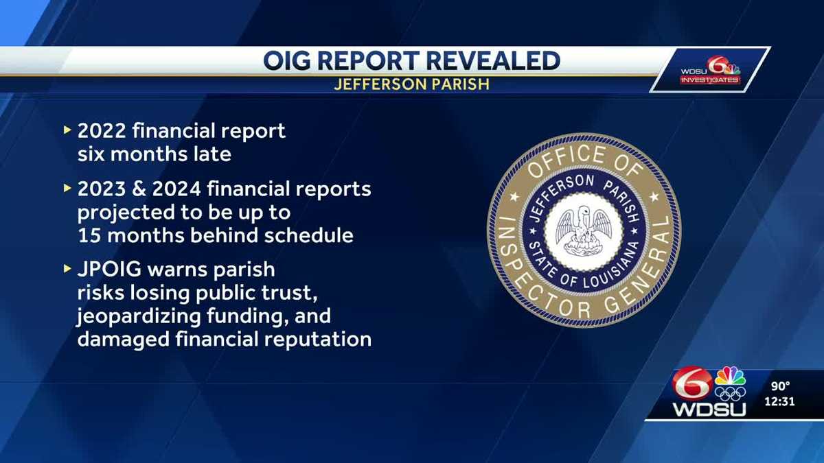 Jefferson Parish financial concerns in OIG report