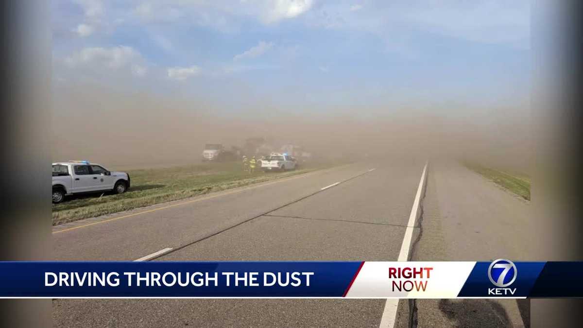 Driving through the dust: Drivers share stories of Sunday pileup