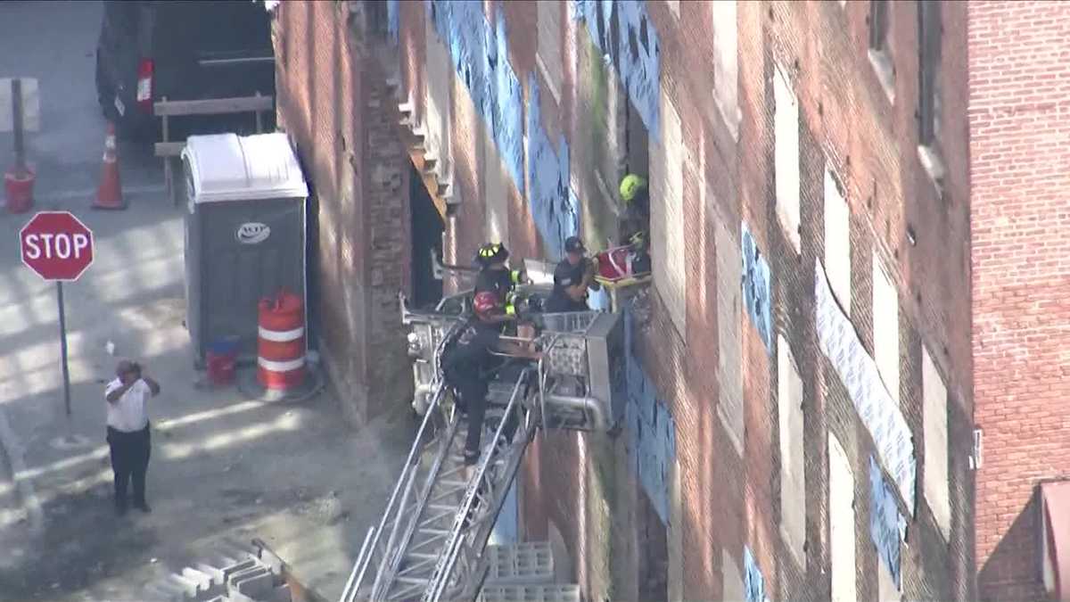 Worker rescued through window after Boston construction accident