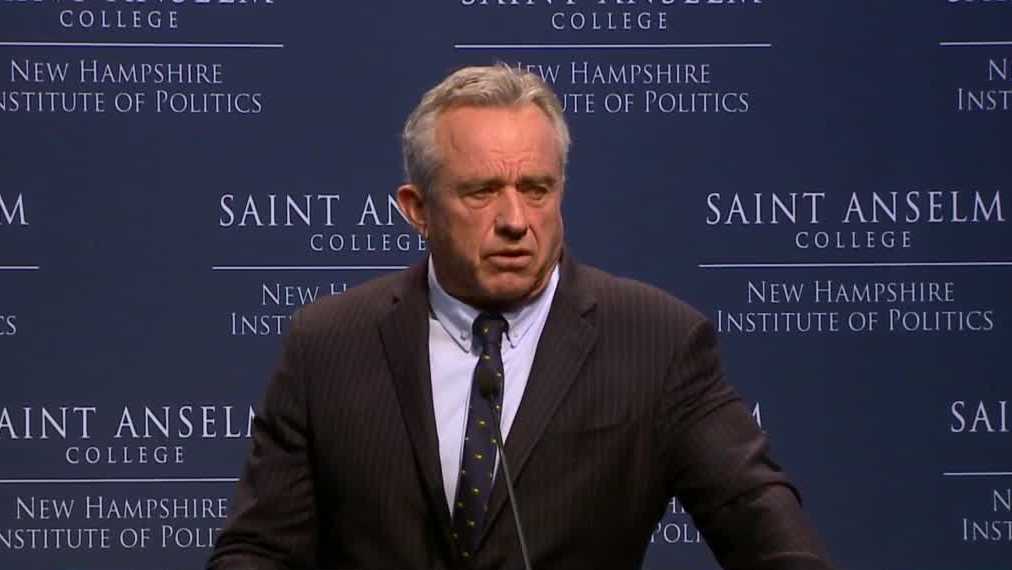 At St. Anselm College, RFK Jr. says he's thinking about presidential run