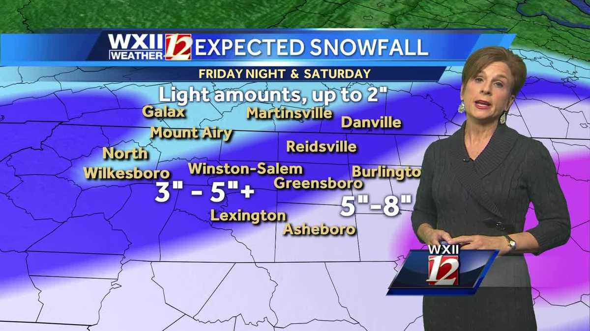 Lanie Pope gives expected snowfall totals for the Triad