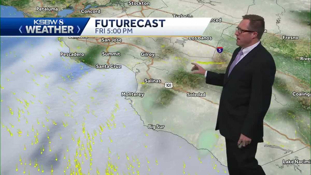 Chance of A.M. showers moving into the weekend.