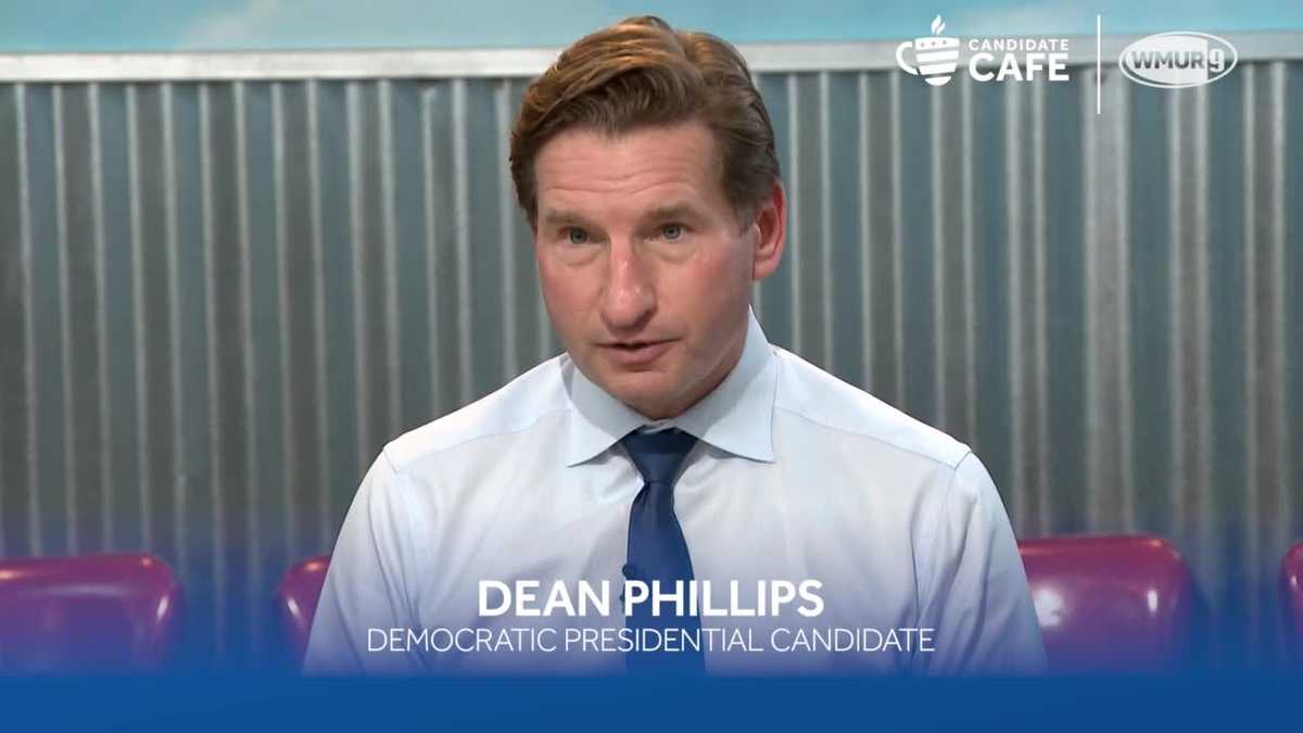 Democratic presidential candidate Dean Phillips talks about a trip that ...