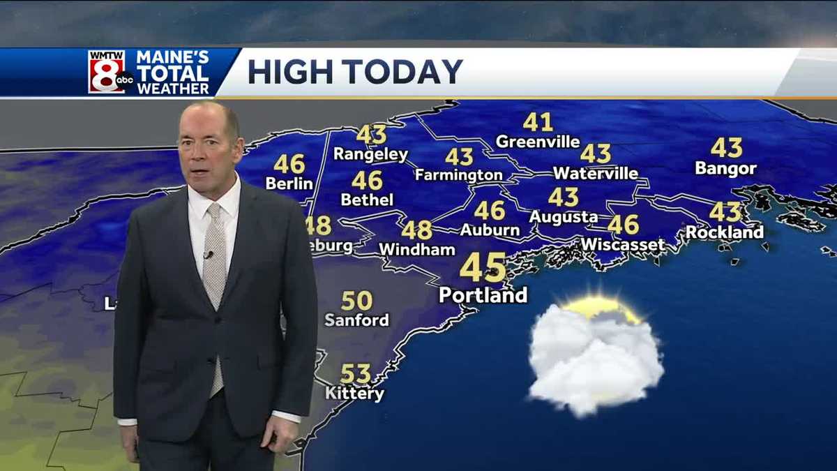 Where temperatures may nudge 50 degrees today